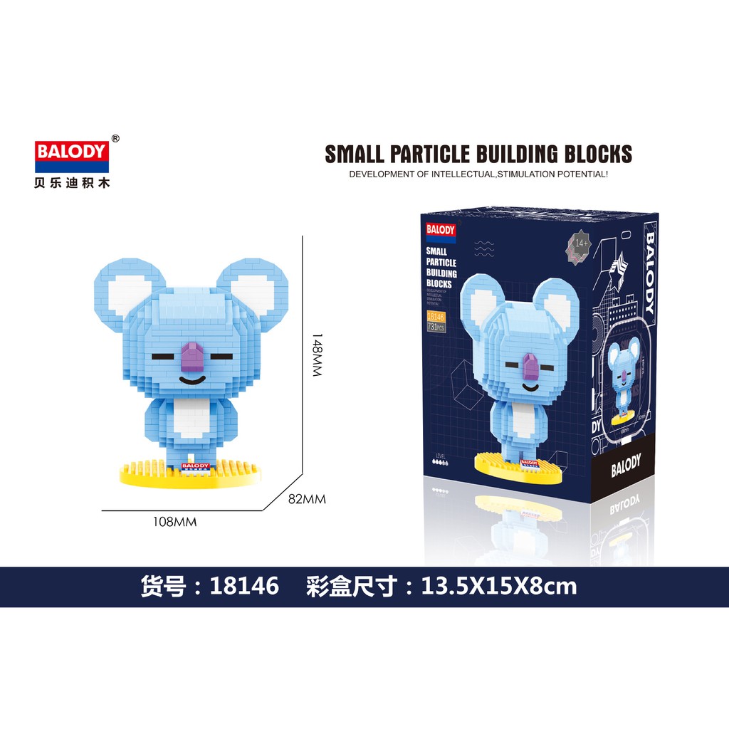 Balody DIY BT21 nano blocks BT21迷你小颗粒积木 mini building blocks lego ...