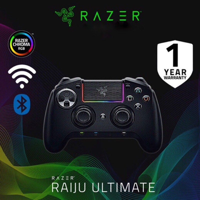 Razer Raiju Ultimate Edition PS4 Computer PC Bluetooth Wired Wireless ...