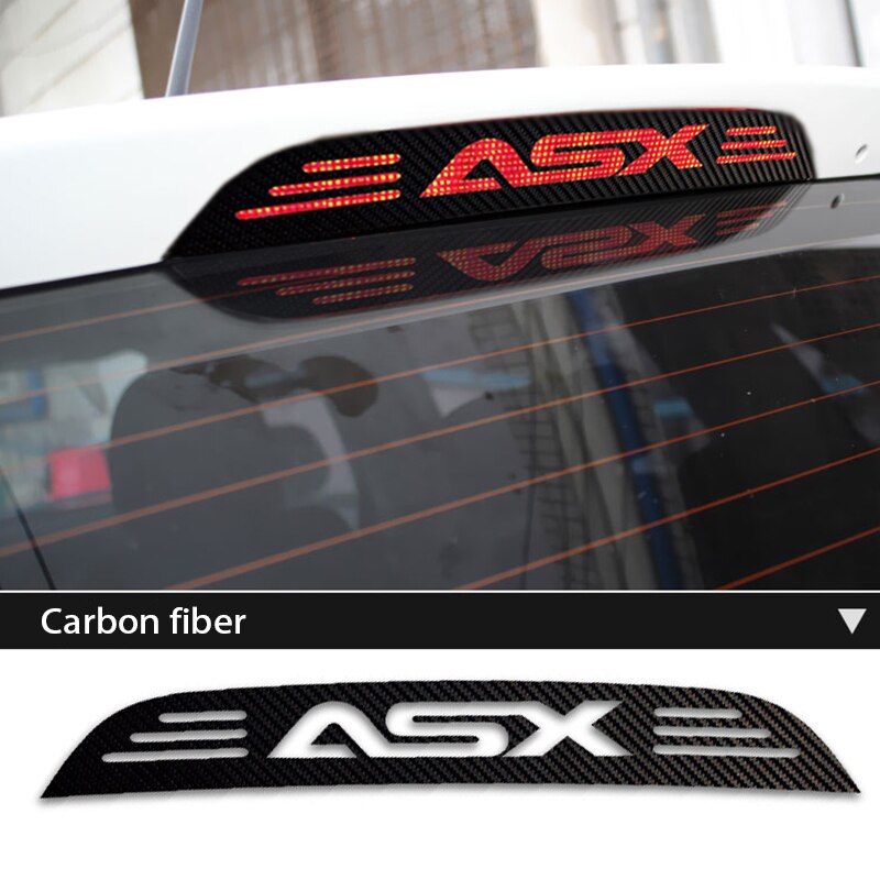 High Brake Light Auto Accessories Black Carbon Fiber Stickers ...