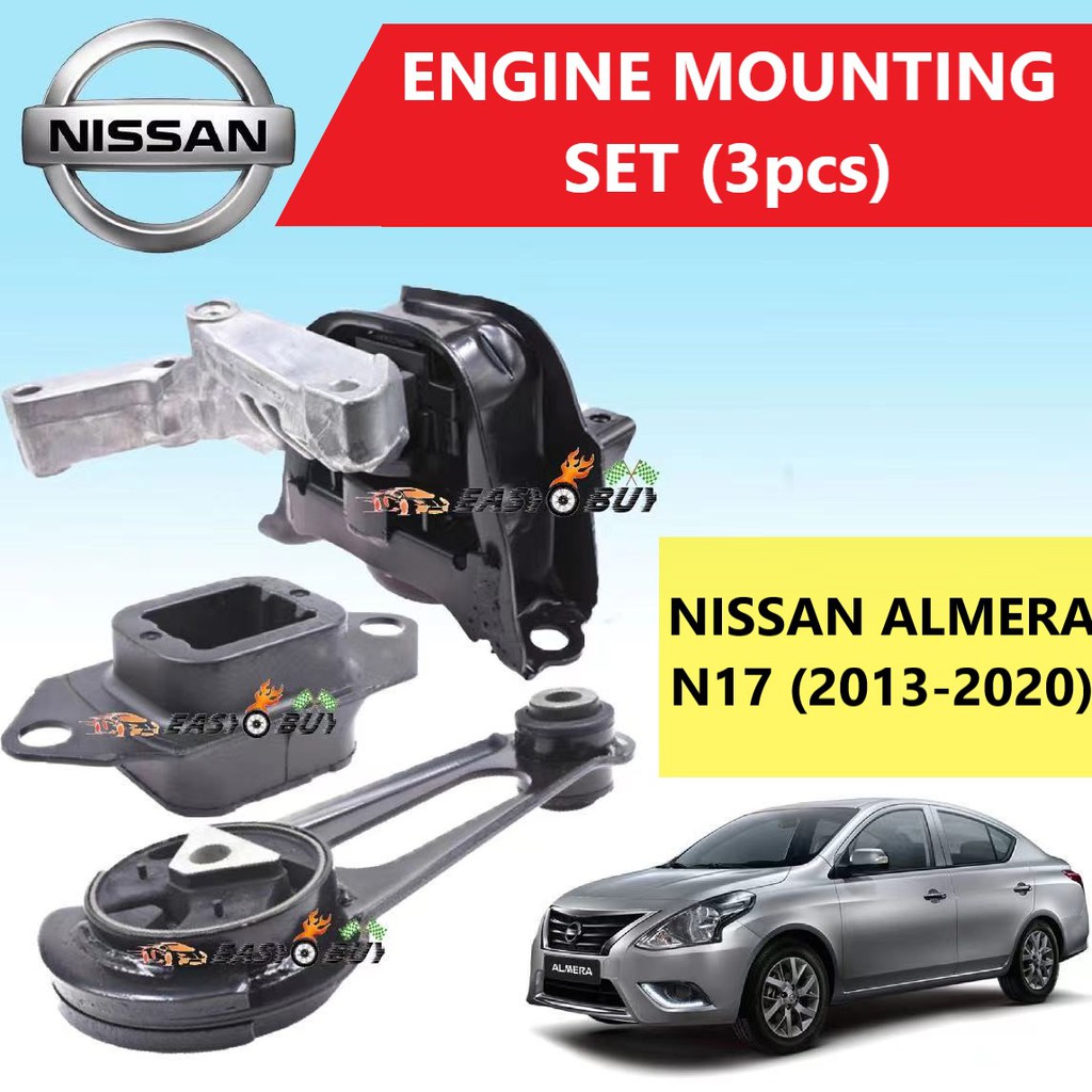 GENUINE NISSAN ALMERA N17 (2013-2020) ENGINE MOUNTING SET (1SET =3Pcs ...