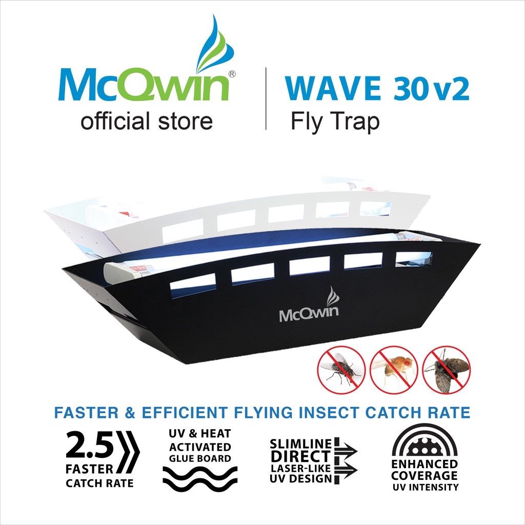 MCQWIN WAVE 30 V2 WHITE / BLACK INSECT LIGHT TRAP | Shopee Malaysia