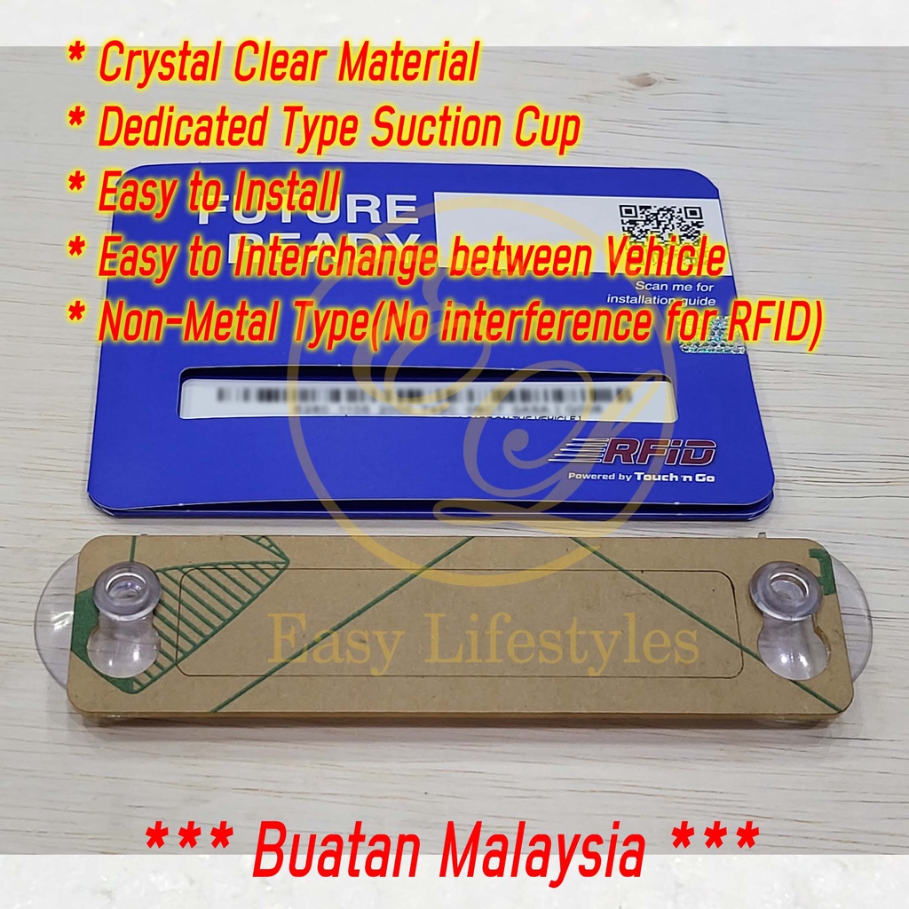 RFID HOLDER TNG TOUCH N GO SMART TAG RFID STICKER PLUS HIGHWAY(100% NON ...
