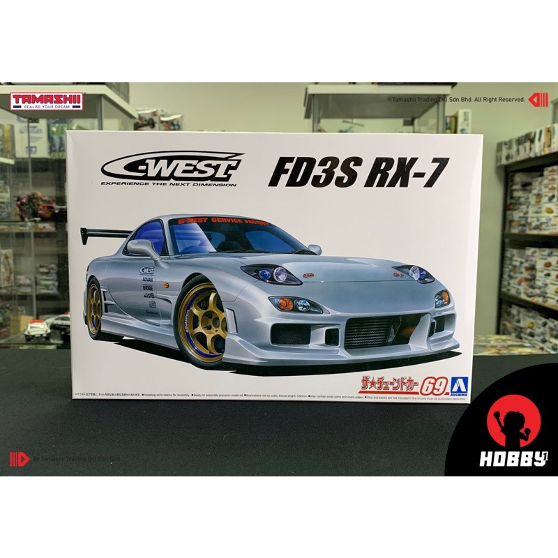 Aoshima C-WEST FD3S RX-7 `99 (Mazda) (Scale 1/24) | Shopee Malaysia