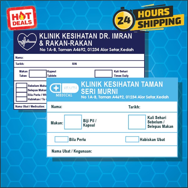 STICKER LABEL UBAT KLINIK | Shopee Malaysia