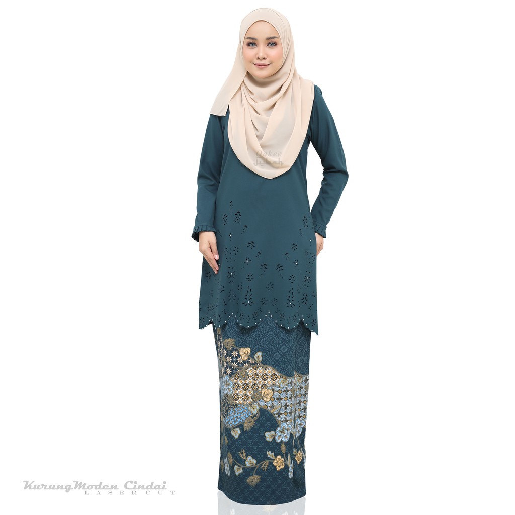Baju Kurung Cindai Laser Cut Corak batik Dan Ironless Ready And Limited ...
