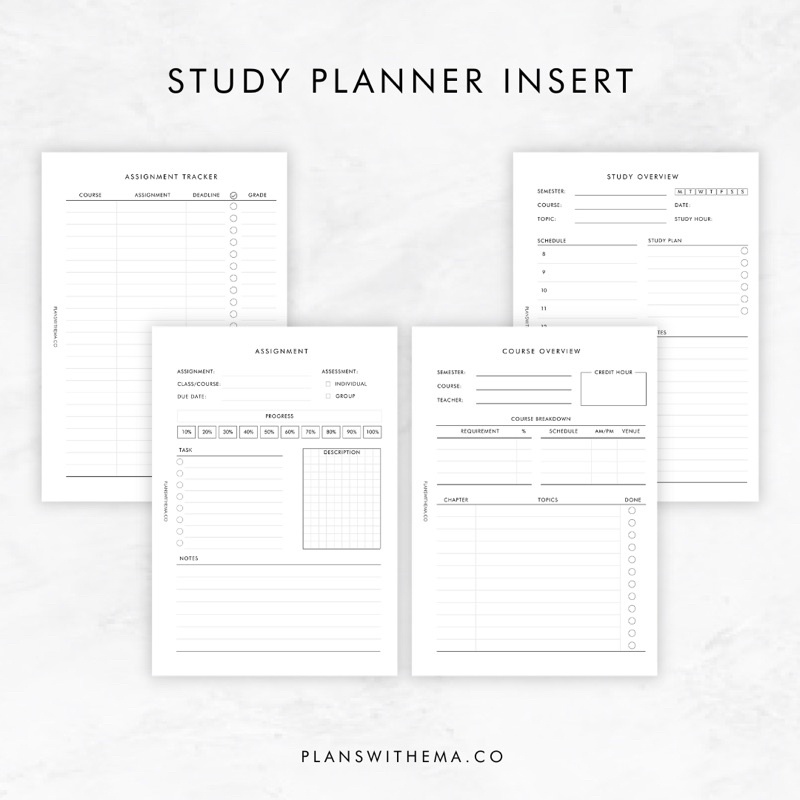 Study Planner Insert | Shopee Malaysia