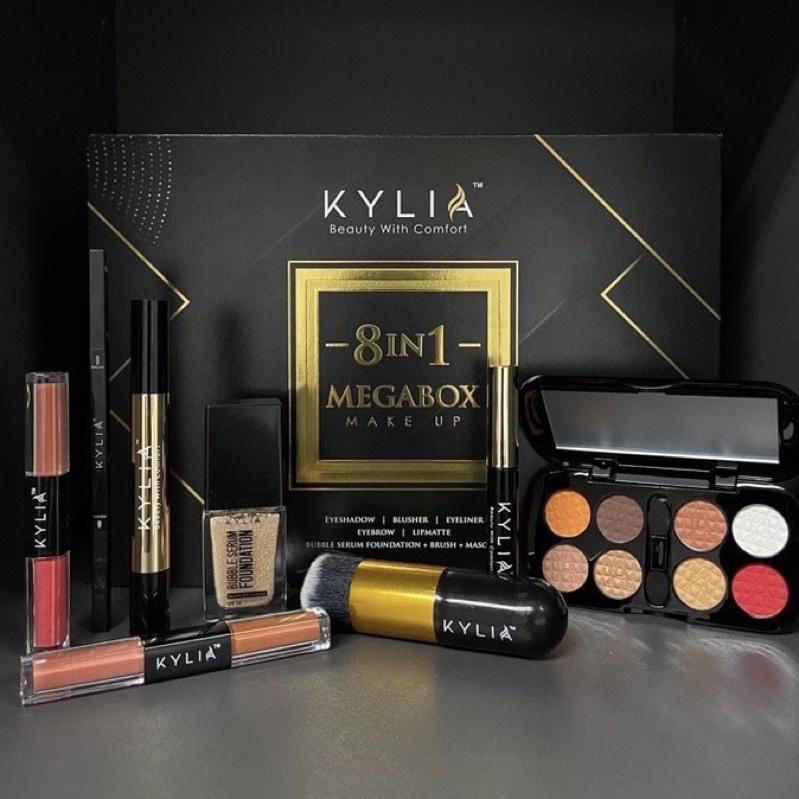 KYLIA BUBBLE SERUM FOUNDATION / SET MAKEUP MEGA BOX 8 IN 1 ORIGINAL HQ ...