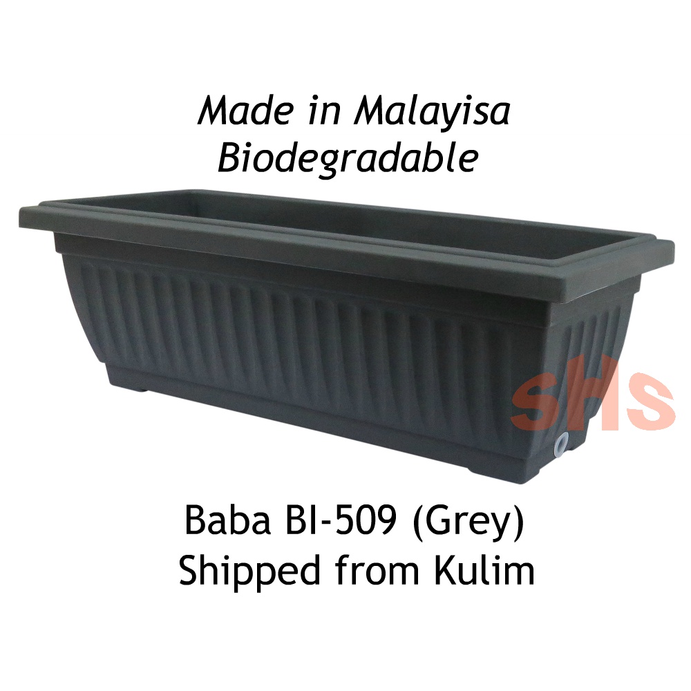 Baba Rectangular Planter BI-509 Biodegradable Pasu Bunga for Indoor and ...