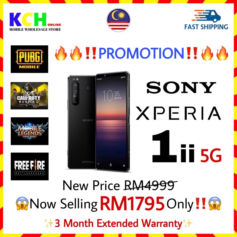 🌈Sony Xperia 1 ii 5G 6.5Inch P-OLED 1B Colors HDR BT2020 Quad Camera ...