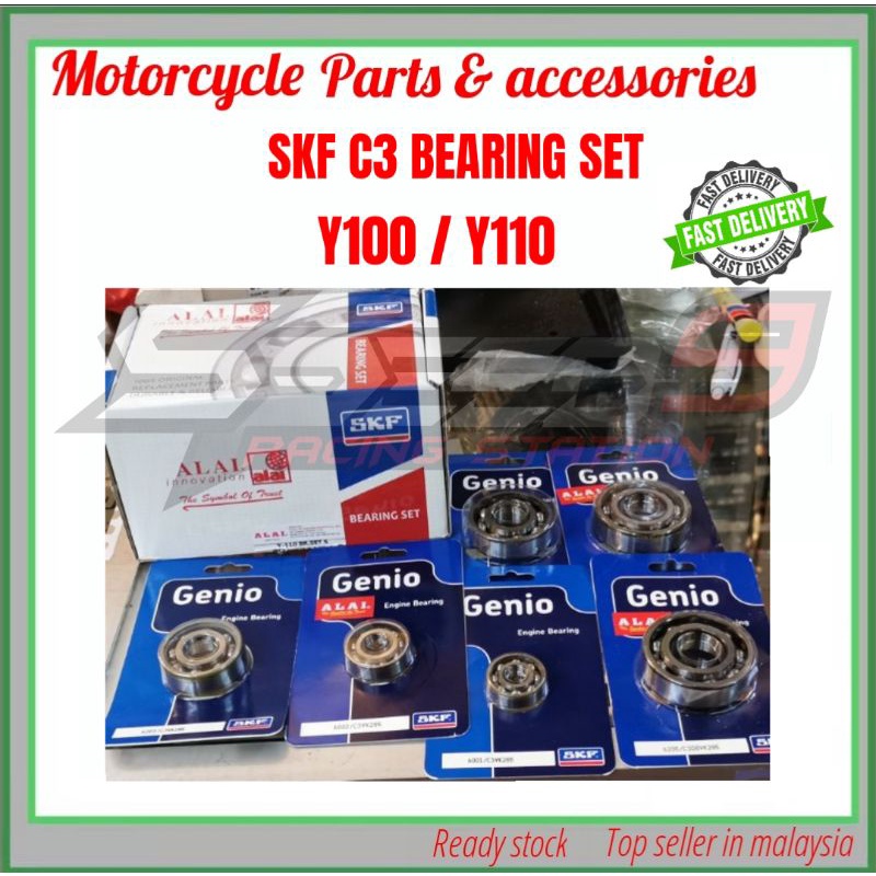 SKF C3 BEARING ENGINE FULL SET YAMAHA Y100 / Y110 / Y110 SS2 RG RGV ...