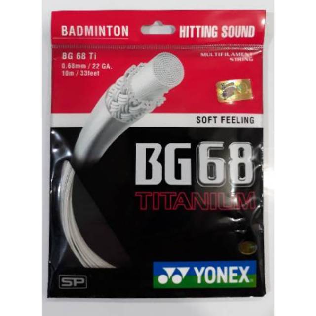 Yonex BG 68 Titanium Strings Badminton Racket Strings Badminton Racket ...