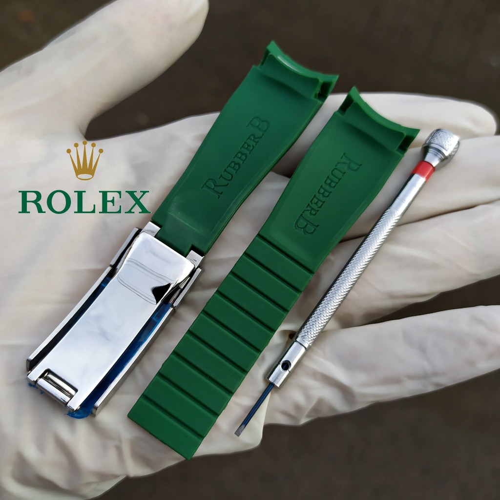 HIJAU Exclusive 20mm Rolex Rubber Strap For Submarine Rolex Curve ...