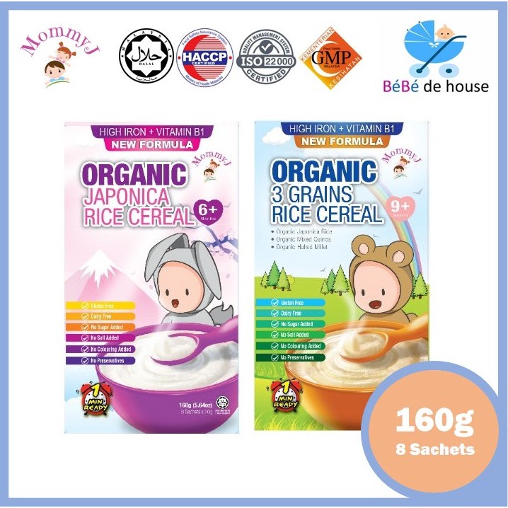 MOMMY J Organic Baby Rice Cereal - 1 Unit ( 160g ) | Shopee Malaysia