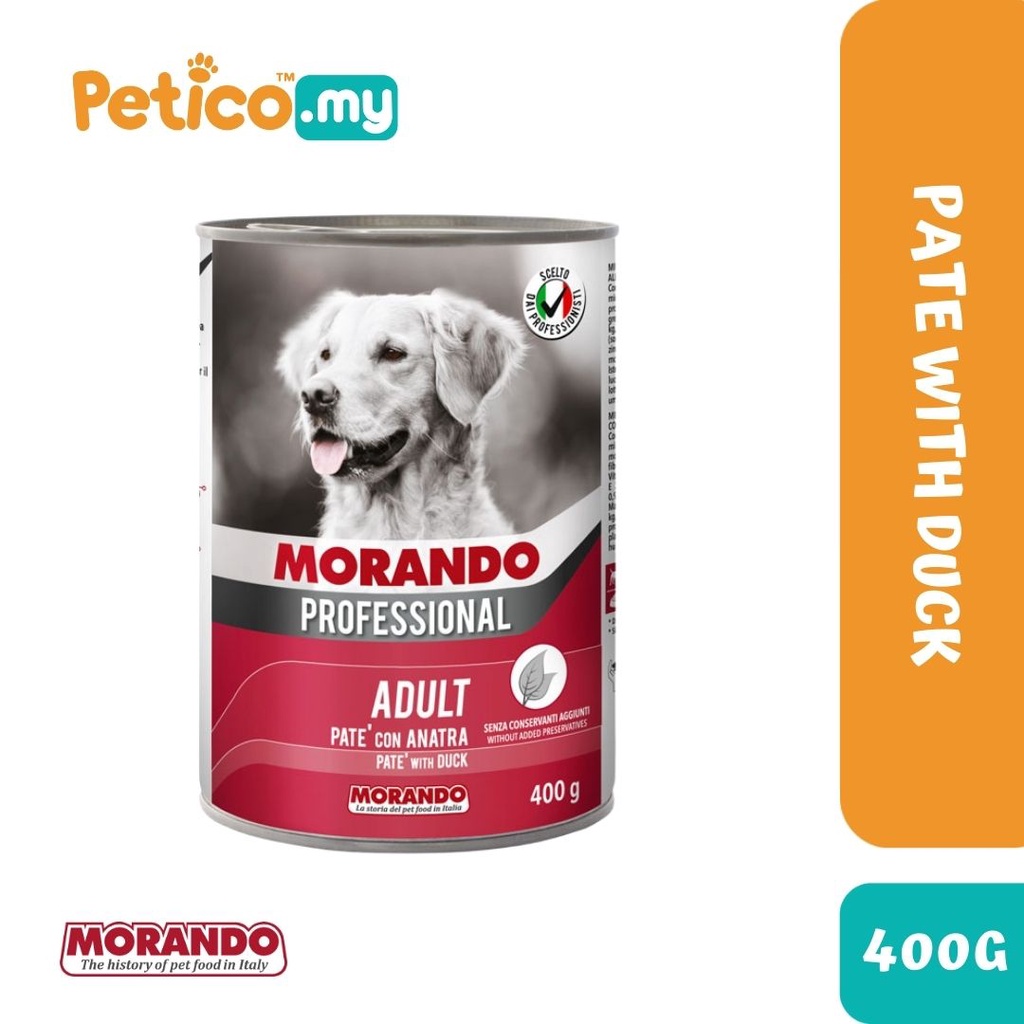 MORANDO Dog Chunks / Pate 400g Wet Canned Food (Salmon / Lamb/ Duck ...