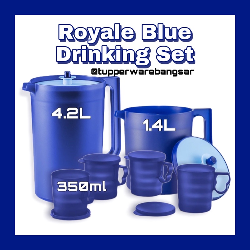 TUPPERWARE CLEARANCE SALE 🔥 ROYAL BLUE DRINKING SET | Shopee Malaysia