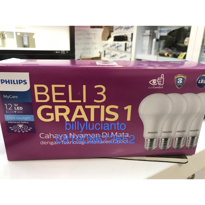 Philips LED Bulb 12w Package Mycare Pack 12w Multipack | Shopee Malaysia