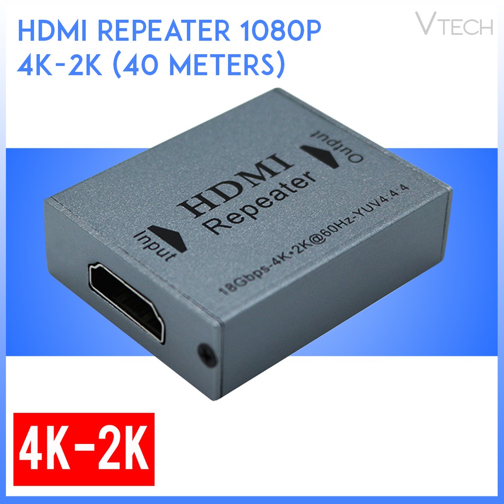 HDMI Repeater HDMI Cable Extender 4K-2K Up to 40 meters-4K | Shopee ...