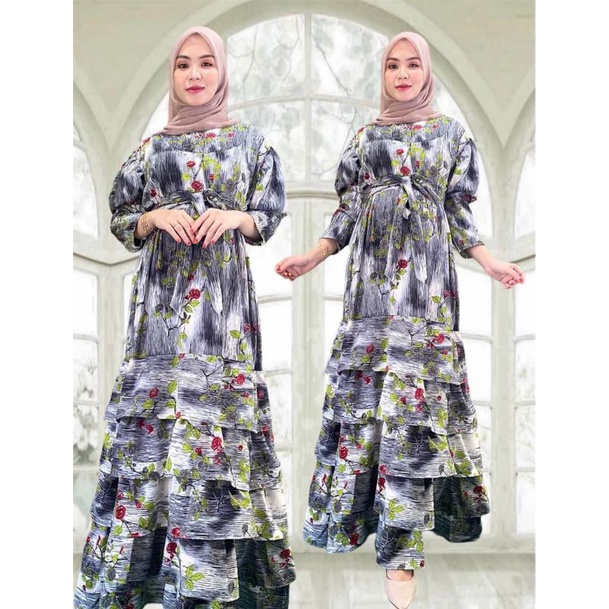 [READY STOCK] Dress Bertingkat !!! Dress 5 Tingkat !!! Dress Plus Size ...
