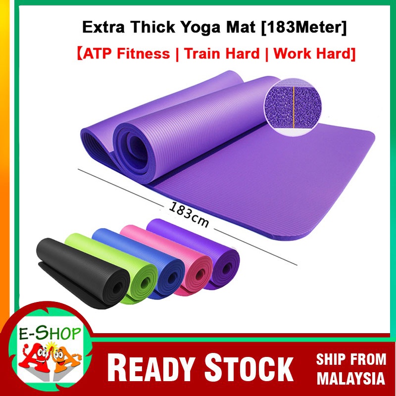 Fitness NBR Yoga Mat Gym Exercise Mat Extra Thick Non-Slip 183 Meter ...