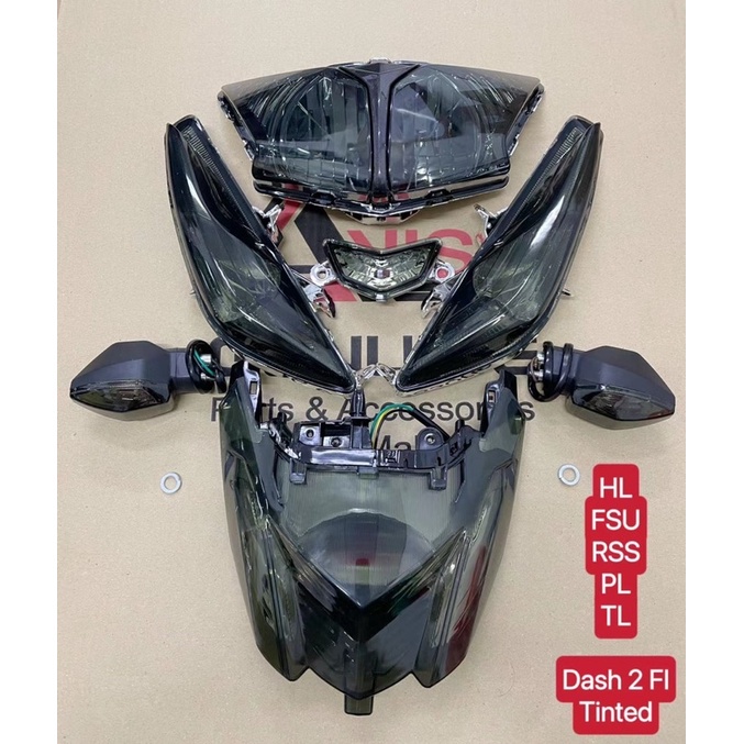 HONDA DASH FI V3 DASH 2 FI HEAD LAMP +FRONT SIGNAL SET+TAIL LAMP SET ...