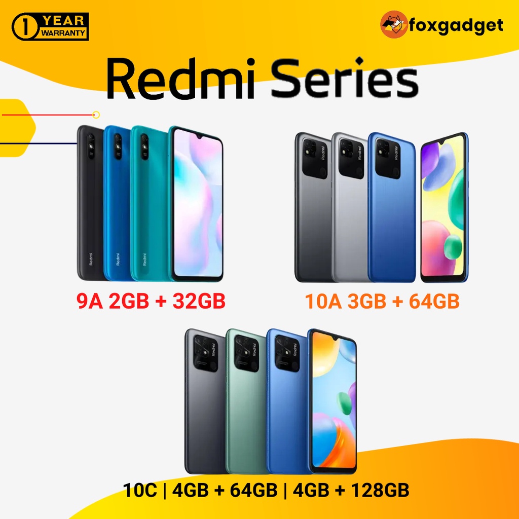 Xiaomi Redmi 10A / Redmi 9C/ Redmi 10c/ Redmi 9A (2GB + 32GB) / 100% ...