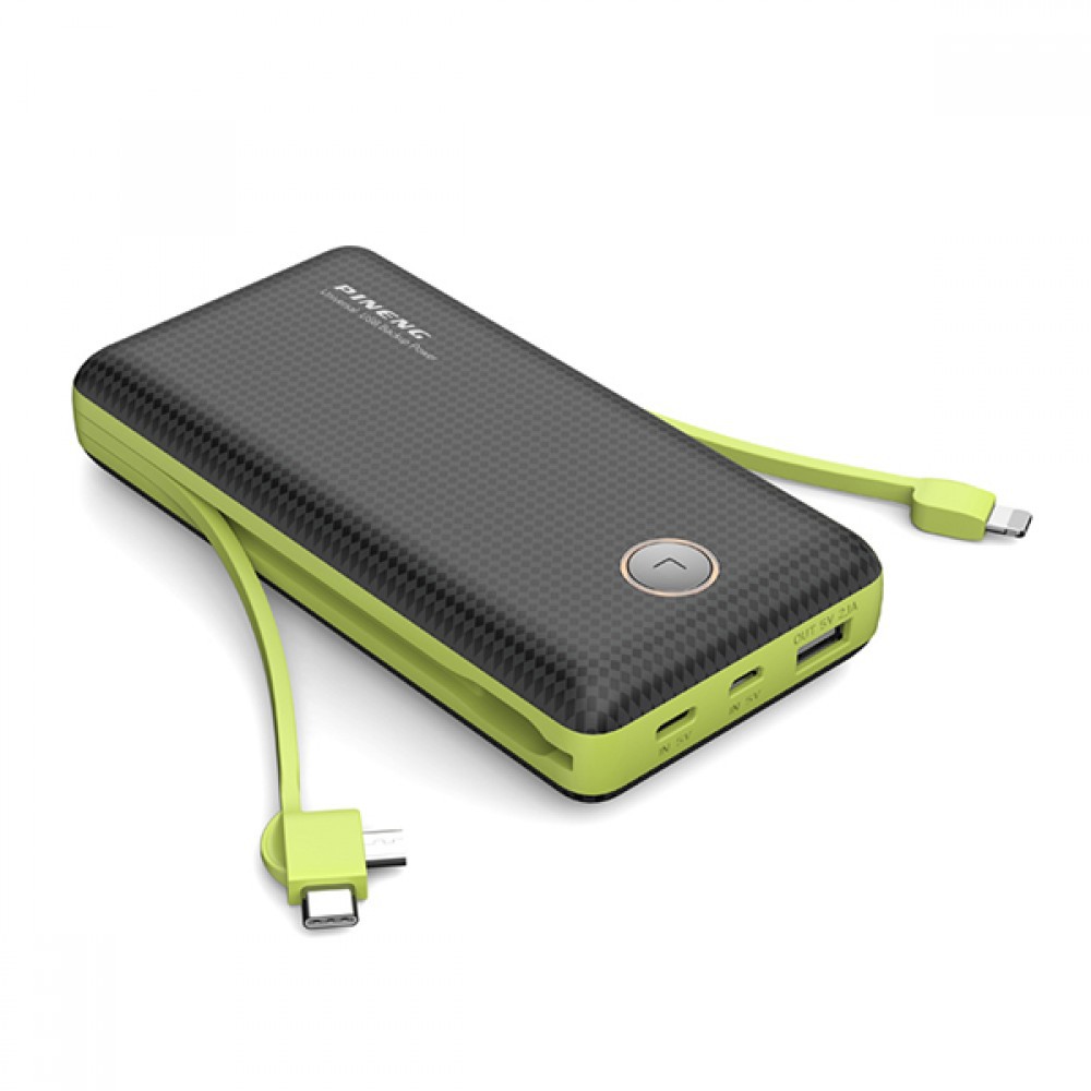 [ORIGINAL] PN959 PINENG Powerbank - 20000mAh, 1 USB output and 2 built ...