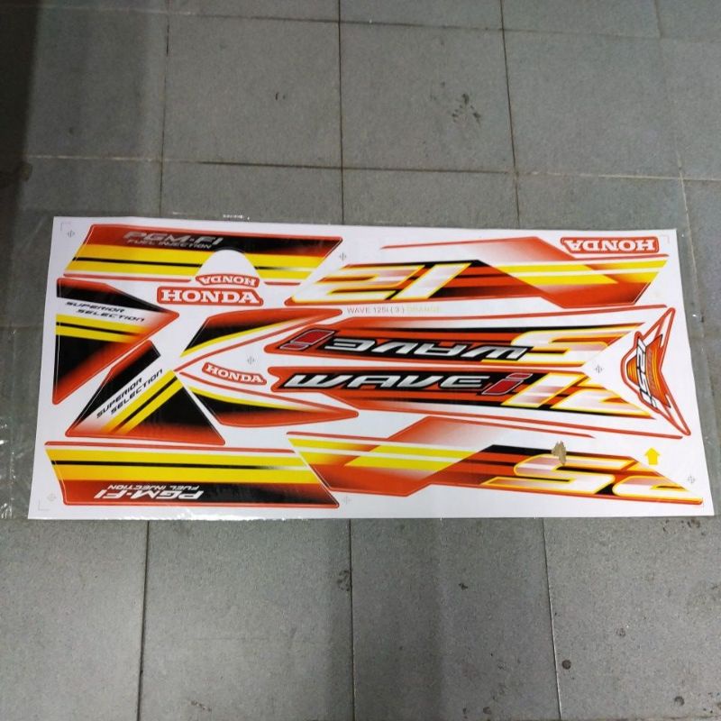 Stiker sticker body cover set (3) honda wave 125s wave 125i wave125i ...