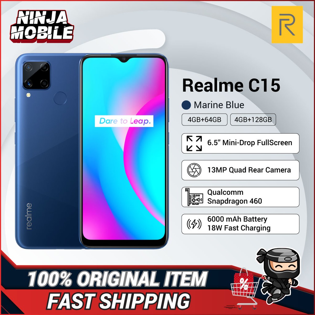 Realme C15 (4GB+64GB) (4GB+128GB) Original Realme Malaysia Set | Shopee ...