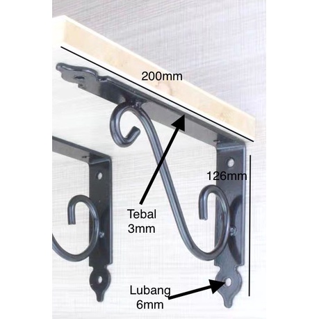 Wall Shelf L Bracket Metal Heavy Duty Supporter L Shape Bracket Wall ...