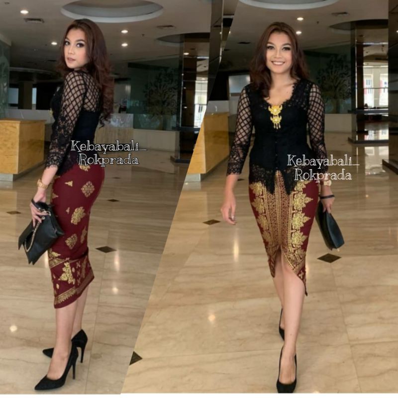 HITAM KEBAYA SET BALI KEBAYA BLACK KEBAYA PARTY KEBAYA | Shopee Malaysia
