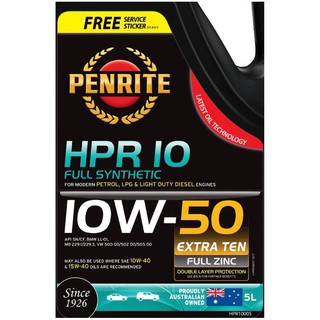 Penrite HPR10 HPR 10 10W-50 Full Synthetic Engine Oil ( 100% Original ...