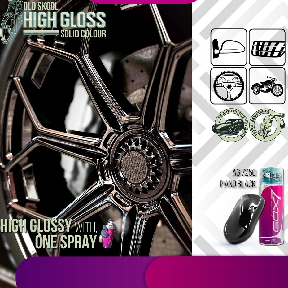 Gox7 High Gloss Solid Color-PIANO BLACK- HIGH GLOSS ONE SPRAY - SATU ...