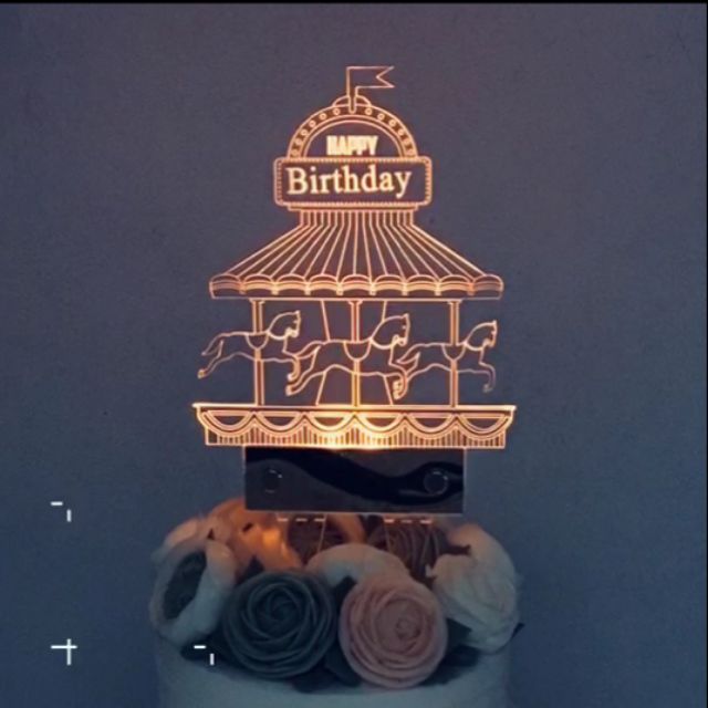 LED birthday cake topper | Shopee Malaysia