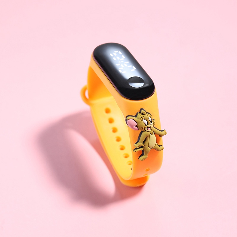 Cartoon Watch Silicone Digital LED Watch Girl Boy Sports Wristband Jam ...