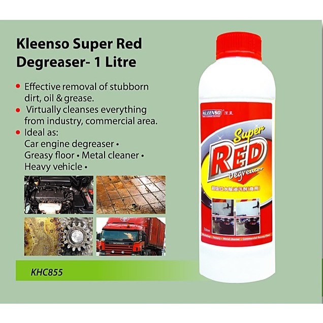 KLEENSO SUPER RED DEGREASER 1litre / Grease and Oil Stain Remover | Shopee Malaysia
