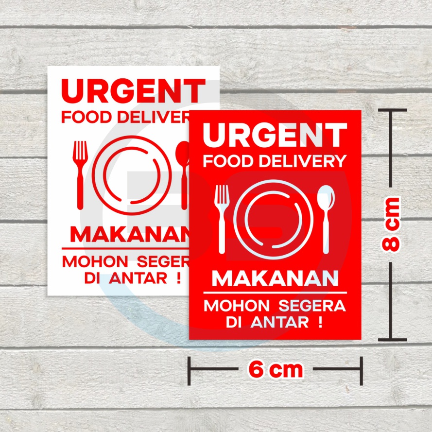 Urgent Food Delivery Sticker Label Sticker For Food Delivery 6x8cm ...
