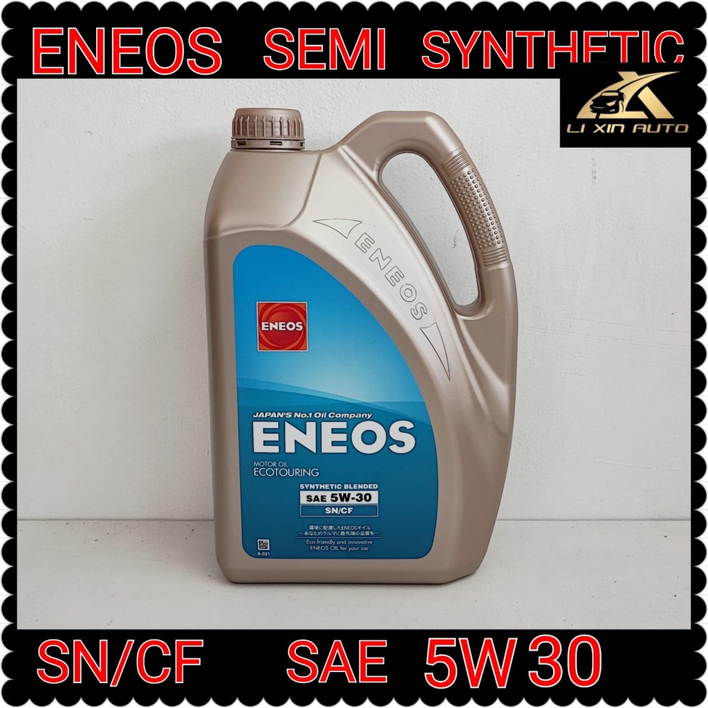 ENEOS PETROL ENGINE OIL SYNTHETIC BLENDED ECOTOURING SN/CF 5W/30 4 LITER | Shopee Malaysia