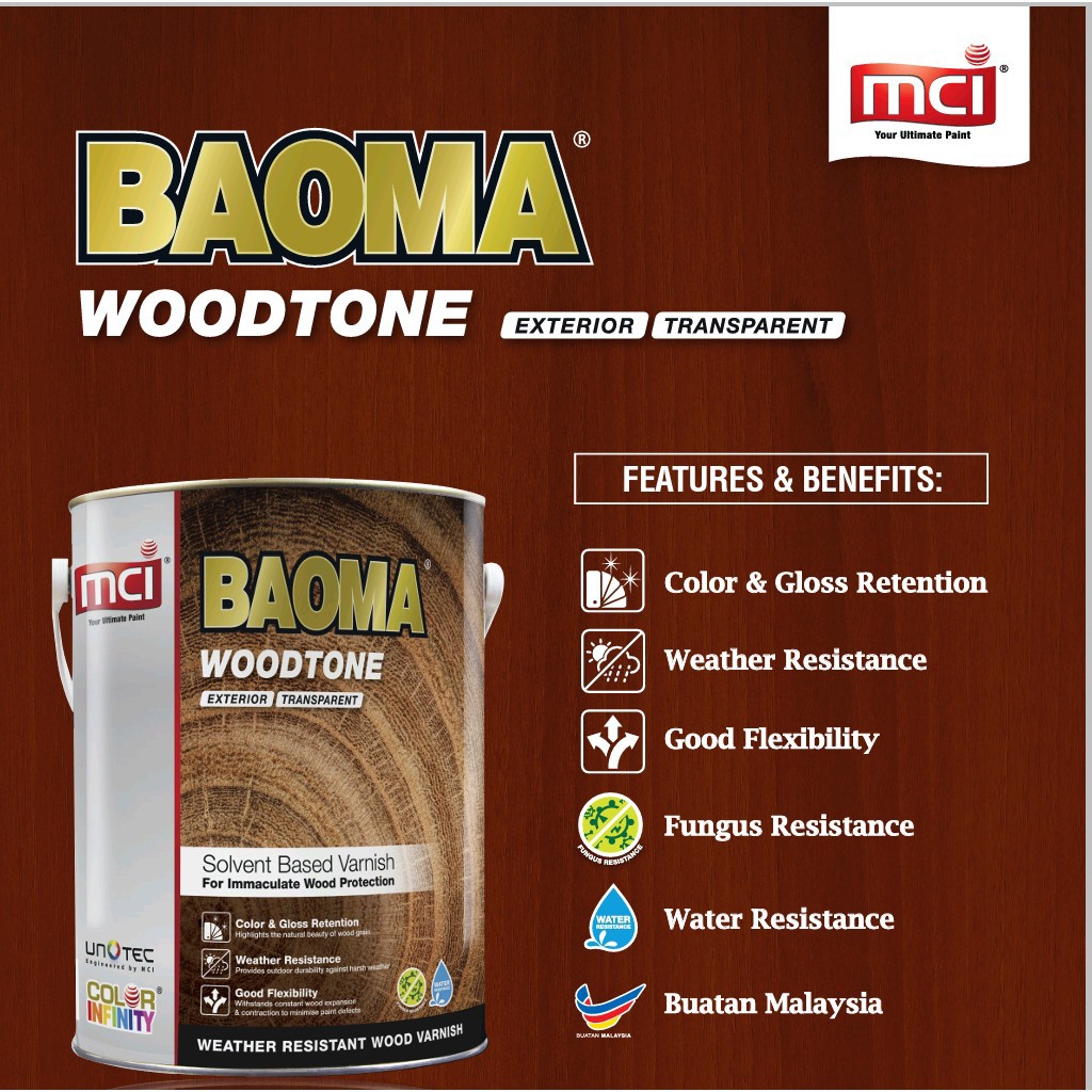 Wood Varnish; MCI BAOMA WOODTONE 1 Liter ; Shellac Wood Stain Syelek ...