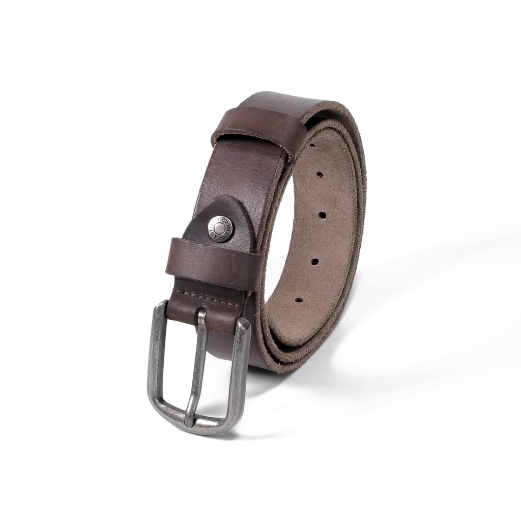 camel active Men Belt Leather Waxy Finished With Raw Edge Dark Brown ...