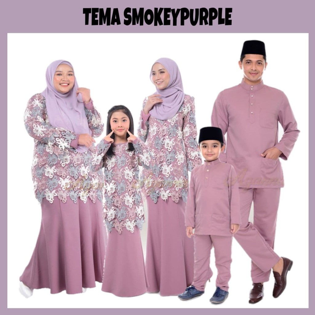 SET BAJU RAYA SMOKEYPURPLE - BAJU MELAYU CEKAK MUSANG AYAH DAN ANAK ...
