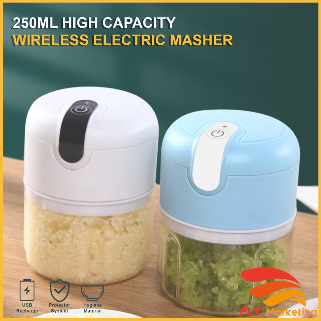 250ML High Capacity Eletric Mini Blender Chopper Portable Blender Food ...