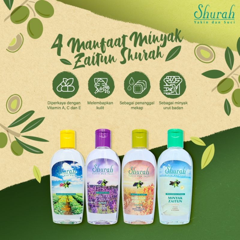 SHURAH/SHURAH MINYAK ZAITUN/150ML ATAU 200ML/MINYAK RAMBUT/ | Shopee ...