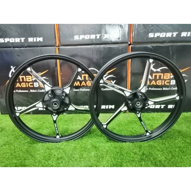 MAGIC BOY CUTTING 511 YAMAHA Y15 Y15Z Y15ZR EXCITER 150 SPORT RIM BLACK | Shopee Malaysia