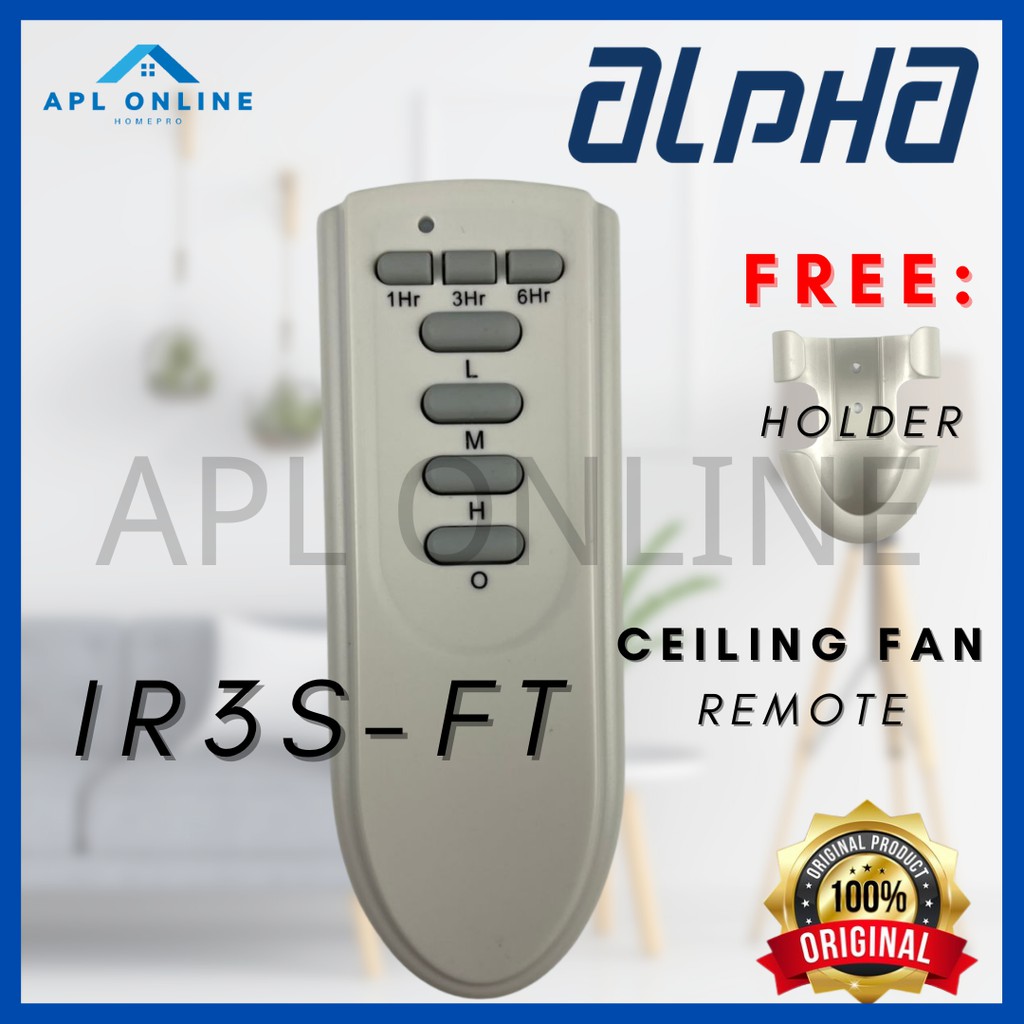 Alpha Cosa Ceiling Fan Remote Control IR3S-FT / IR4S-FT For Model ...