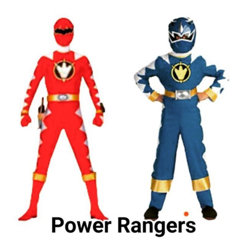 Powern Ranger Costume For Kids(Lonsleeve, Pants Mask) | Shopee Malaysia