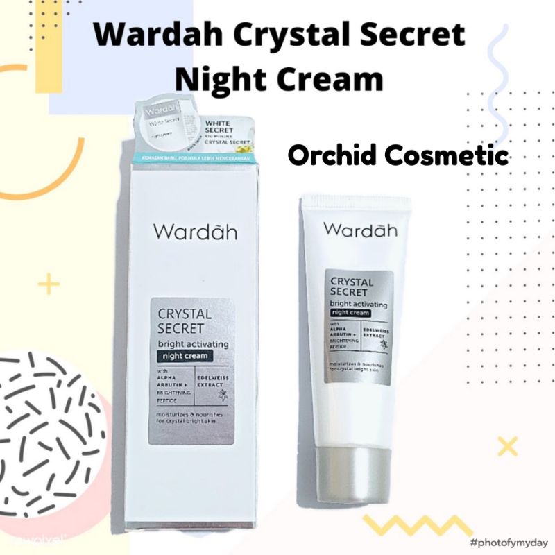 Wardah Crystal Secret Bright Activating Night Cream 15ml (Wardah White ...