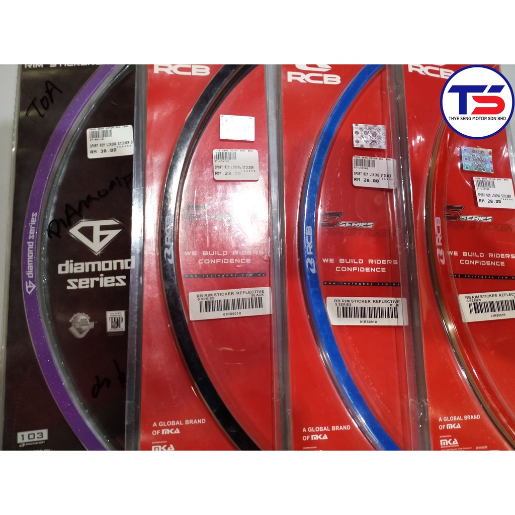 RACING BOY SPORT RIM LINING STICKERS (COLOR) / DIAMOND SERIES (PURPLE ...