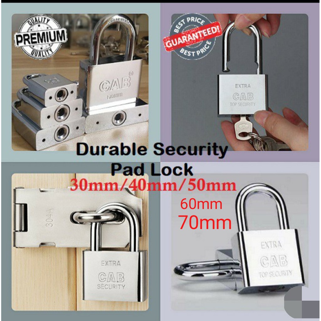 100% ORIGINAL PadLock Top Security Padlocks Pad Lock Master Key House ...