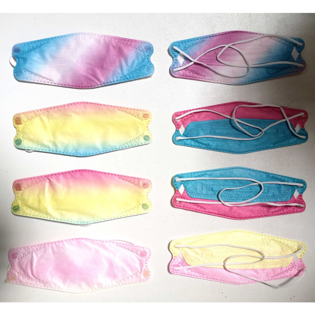 KF94 HEADLOOP HIJAB Rainbow KOREAN MASK BLACK DOUBLE MELVON TEBAL NUDE ...