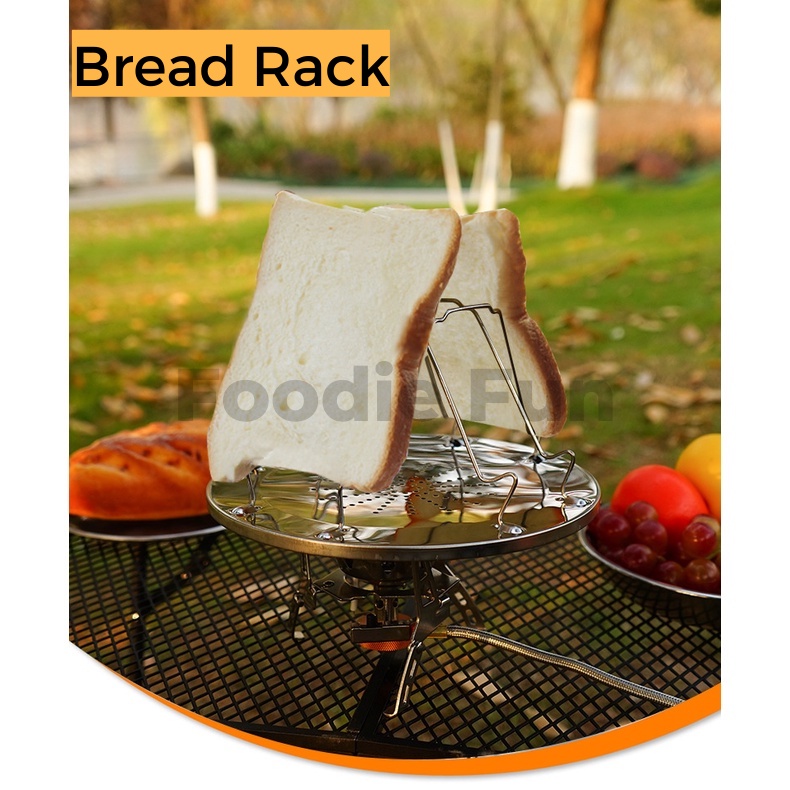 Bread Toaster Tray Rack Stainless steel Folding Camping Stove Cooking ...